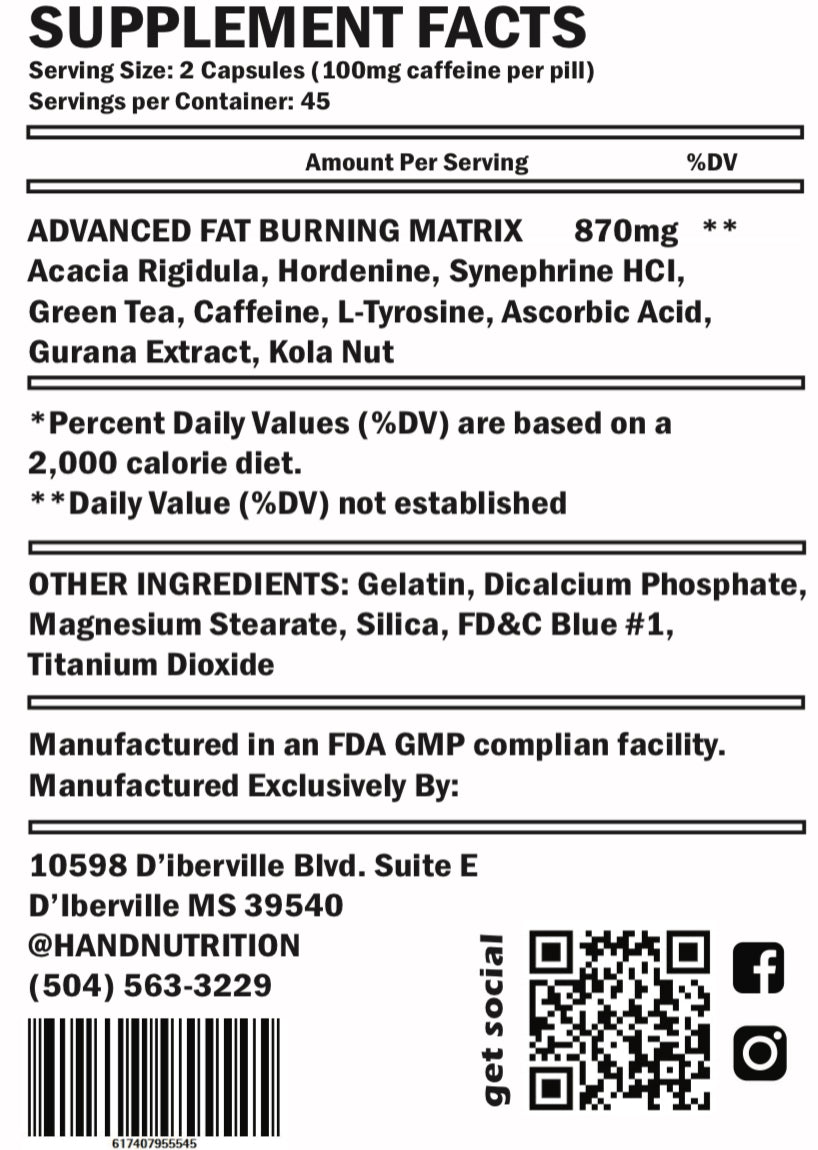 Slay Fat Burners- Appetite Reducer – Hand Nutrition